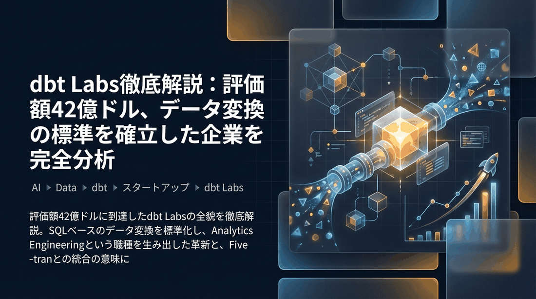dbt Labs徹底解説：評価額42億ドル、データ変換の標準を確立した企業を完全分析 | ネクサフロー